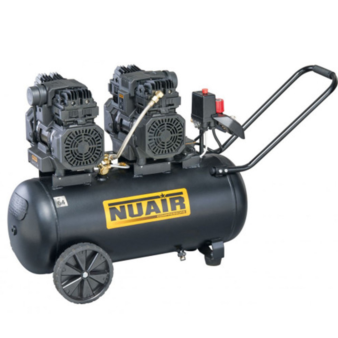 Compresseur à air silencieux SILTEK TB 50 D 2 moteurs - Nuair